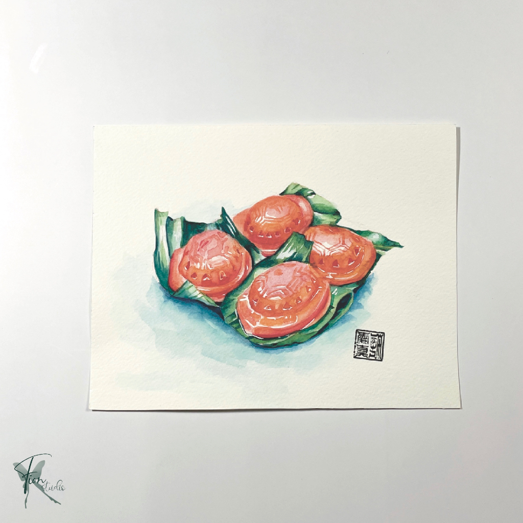 Original Artwork | Ang Ku Kueh | Malaysian Food | Home Cafe Hotel ...