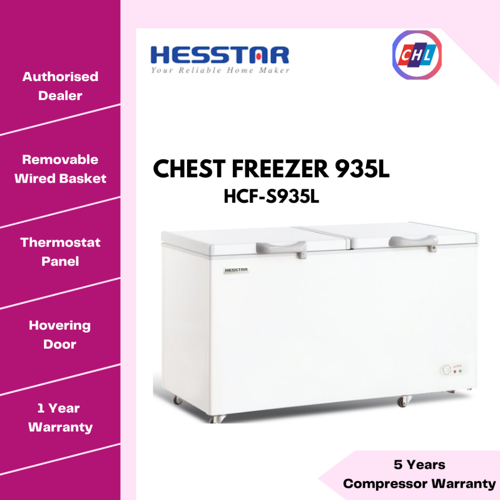 Hesstar 935L 2 Door Chest Freezer HCF-S935L - Hesstar Warranty Malaysia ...