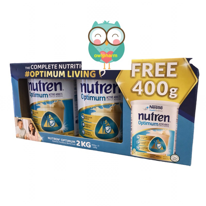 Nestle Nutren Optimum Complete Nutrition 2x800g/ 800g / 2 x 800g FREE 400g for Muscle ...