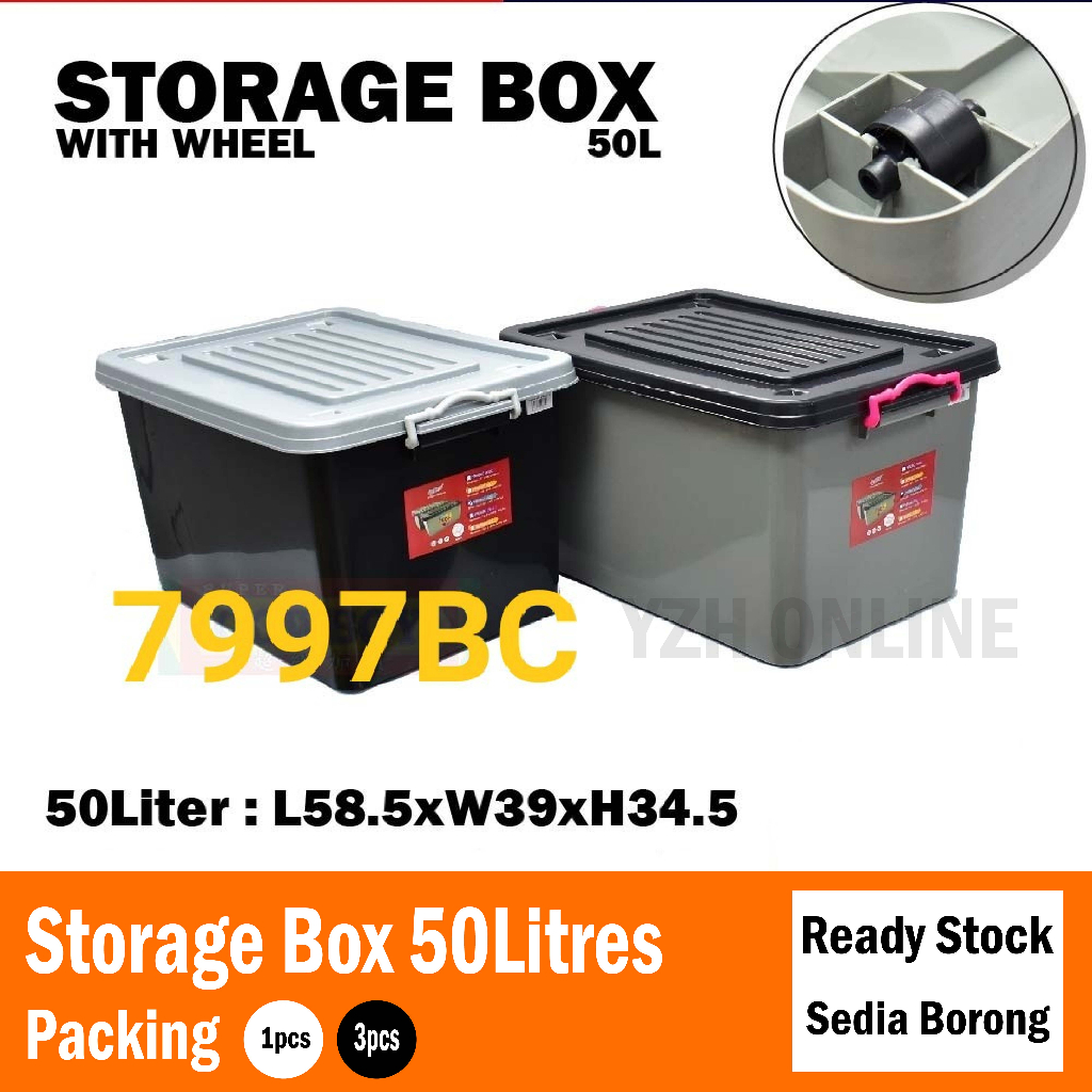 Storage Box 50 Litre 7997SC/7997BC Bekas Simpanan Century 50L | Shopee ...
