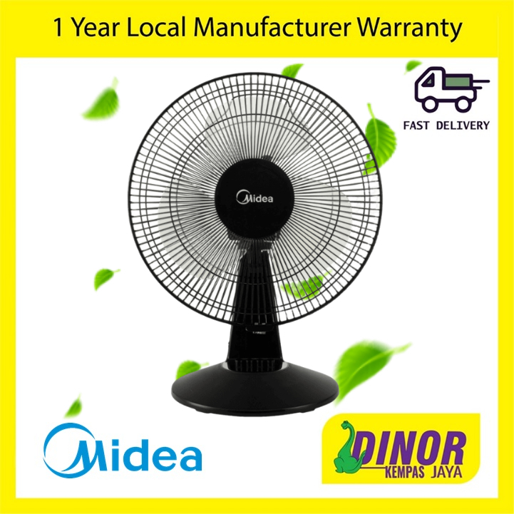 Midea 12” Table Fan MD-MF-12FT16JC / MF-12FT16JC (Black) | Shopee Malaysia