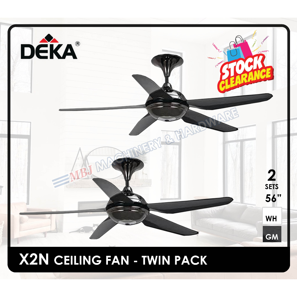 DEKA X 2N CEILING FAN - 2 UNIT - COLOR GM | Shopee Malaysia