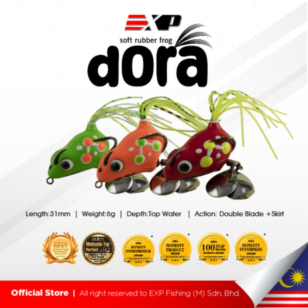 EXP Dora FROG Soft Rubber EXP Soft Frog Murah Haruan Killer Katak ...