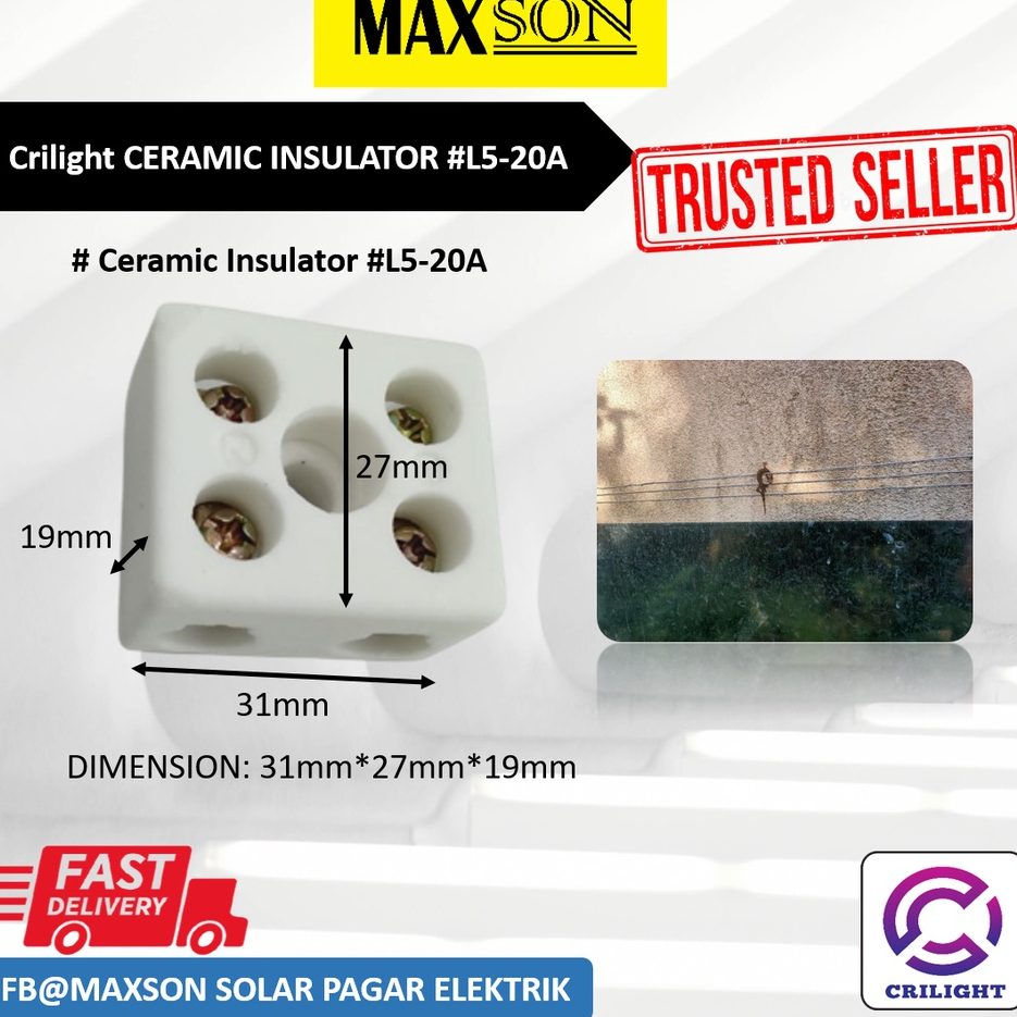 Crilight Maxson Ceramic Insulator M5-10A/L5-20A/L5-30A | Shopee Malaysia