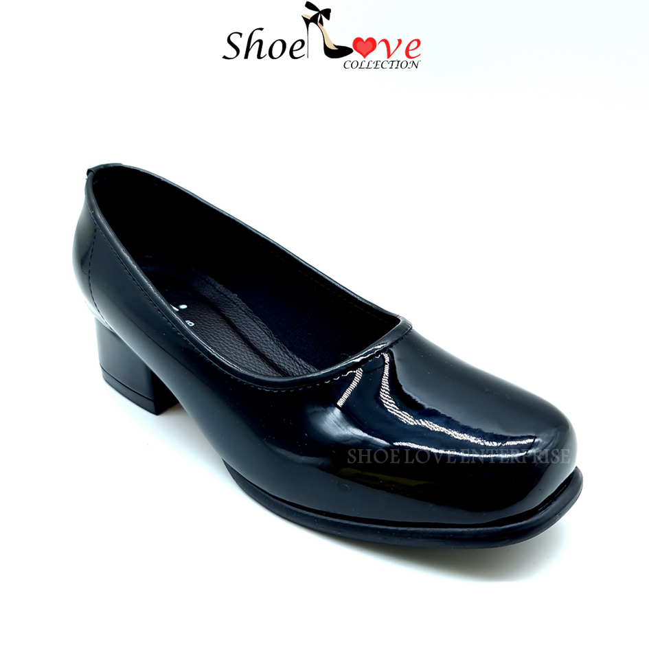 [READY STOCK] KASUT TUMIT WANITA FORMAL / UNIFORM / POLIS KILAT HITAM ...
