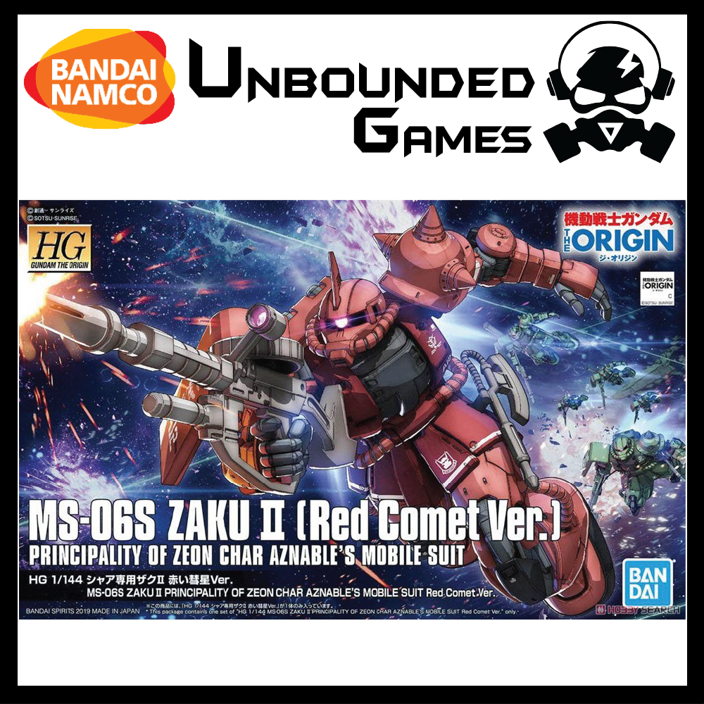 Bandai - HG - MS-06S Zaku II (Red Comet Ver) Char Aznable Custom The Origin (Zaku 2) | Shopee ...