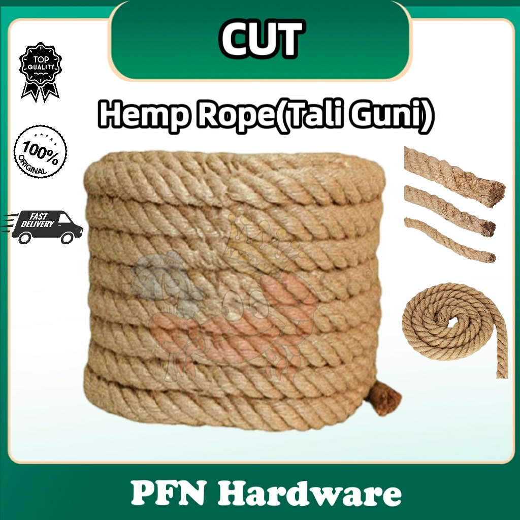 Hemp Rope Tali Guni 4mm -10mm,12mm, 16mm---24mm Natural Thick for ...