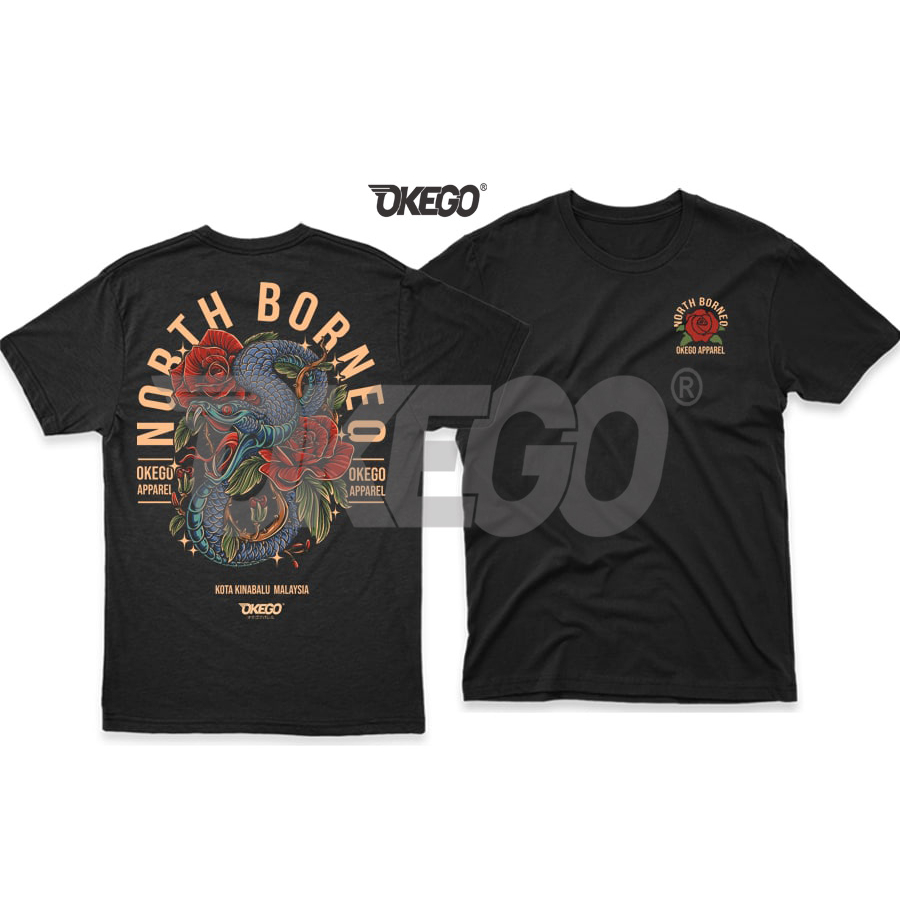 ORIGINAL OKEGO APPAREL STREETWEAR NORTH BORNEO TSHIRT SUKAJAN BAJU ...