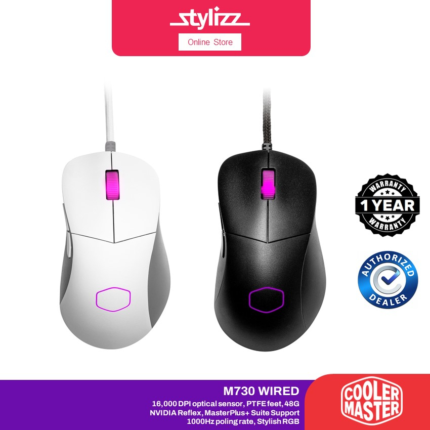 COOLER MASTER MM730 WIRED GAMING MOUSE MOUSE - BLACK / WHITE | Shopee ...
