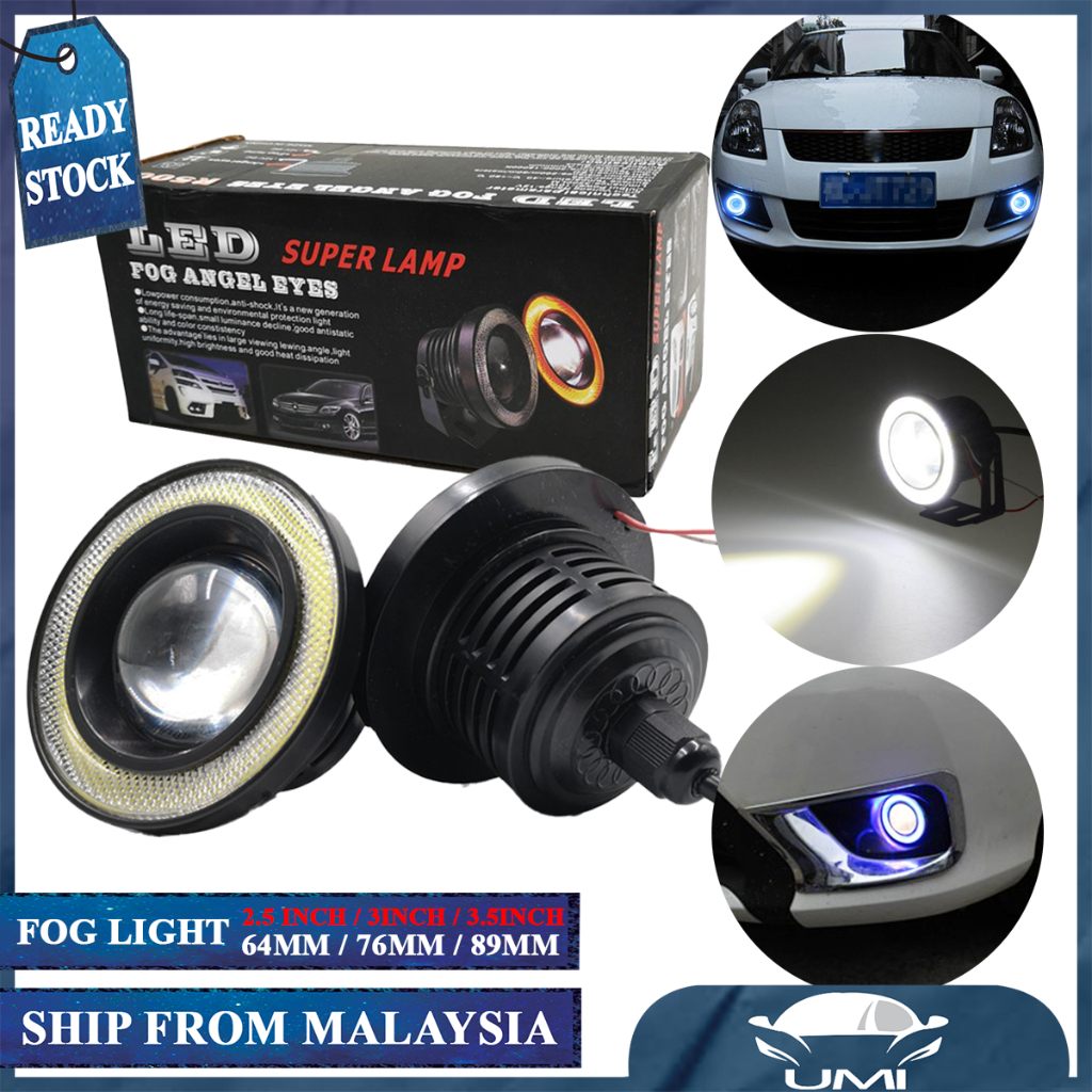 2 Pcs Halo Ring Fog Lights Ring Lens Angel Eyes Projector Spotlight ...