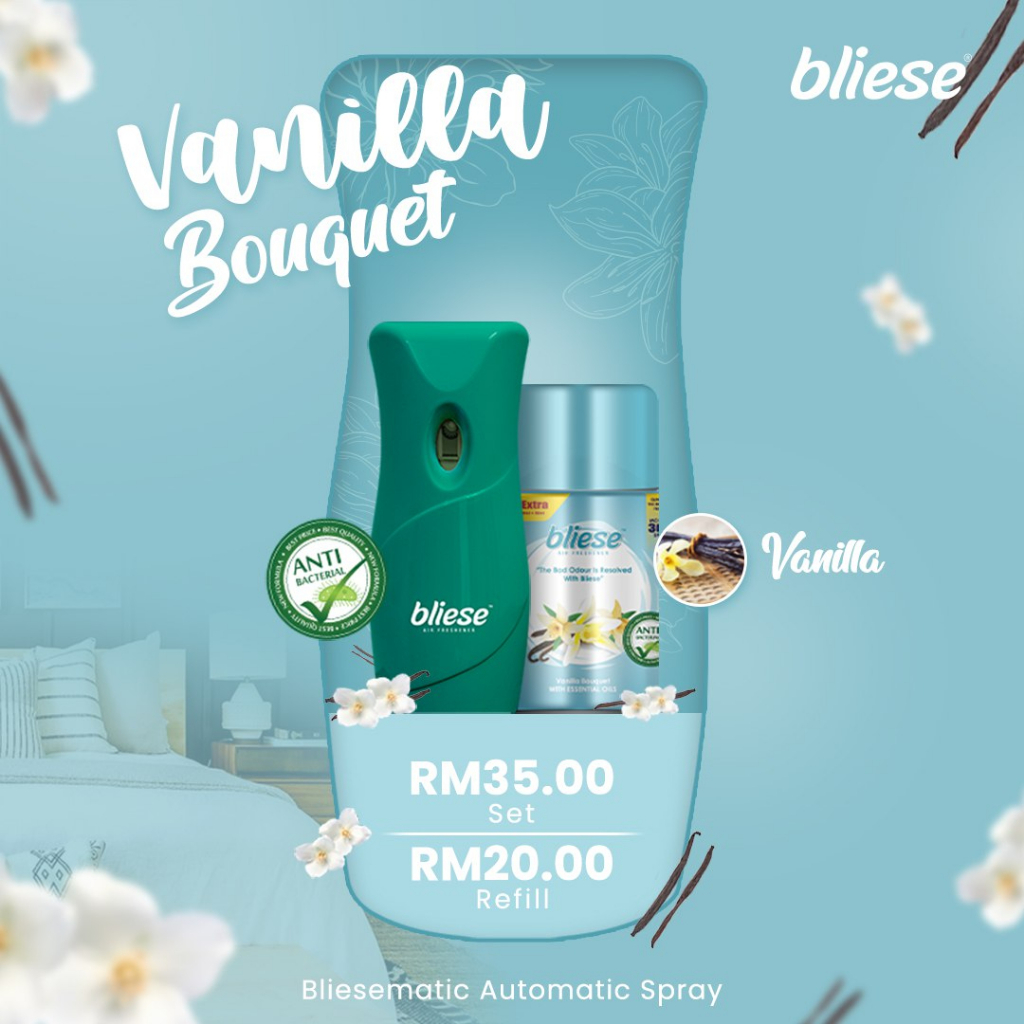 Bliese Automatic Spray Air Freshner (300ml) Formula Anti Bakteria ...