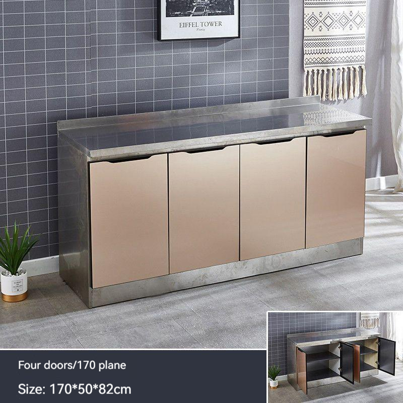 Stainless Steel Kitchen Cabinets🔥 Simple Stove Cabinet Cabinets ...