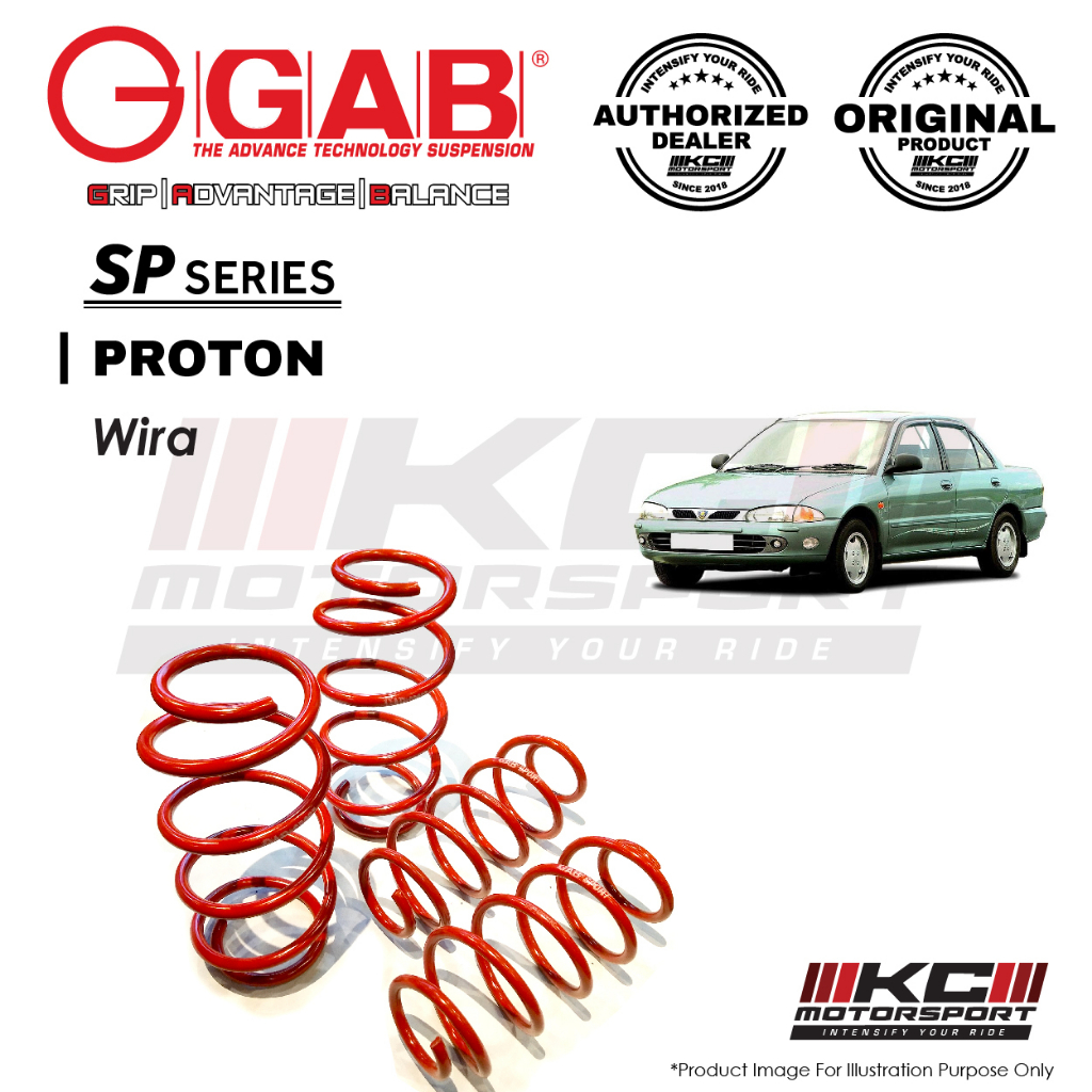 Proton Wira - GAB SP Series Sport Lowered Spring | Shopee Malaysia