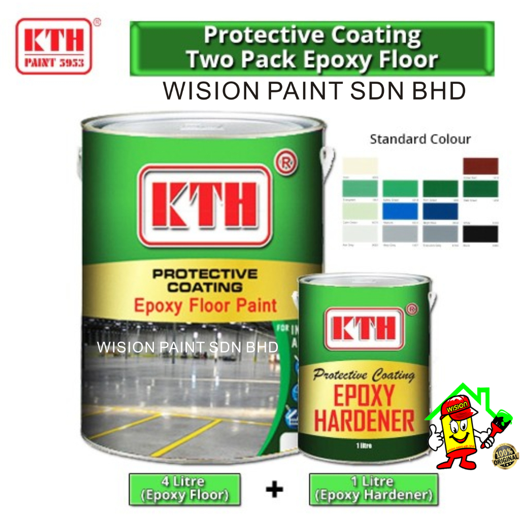 KTH EPOXY ( 5L ) Floor Epoxy Paint Floor Coating Floor Paint Primer Cat ...