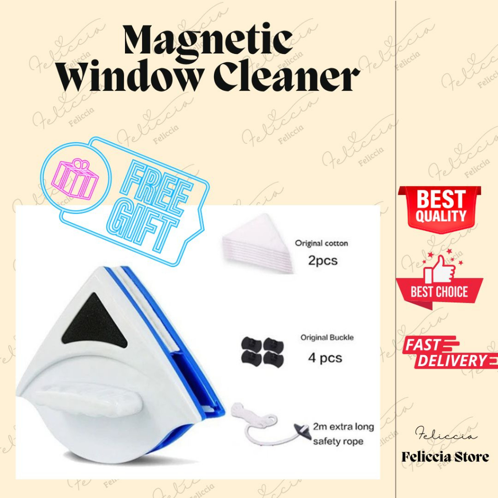 Magnetic Window Cleaner Double Sided Glass Wiper Home Surface Cleaning ...