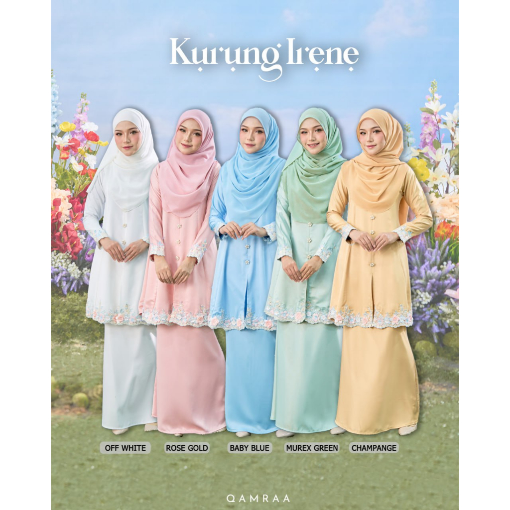 KURUNG IRENE RTW SERIES QAMRAA DAILY BASIC RAYA WEAR | Shopee Malaysia
