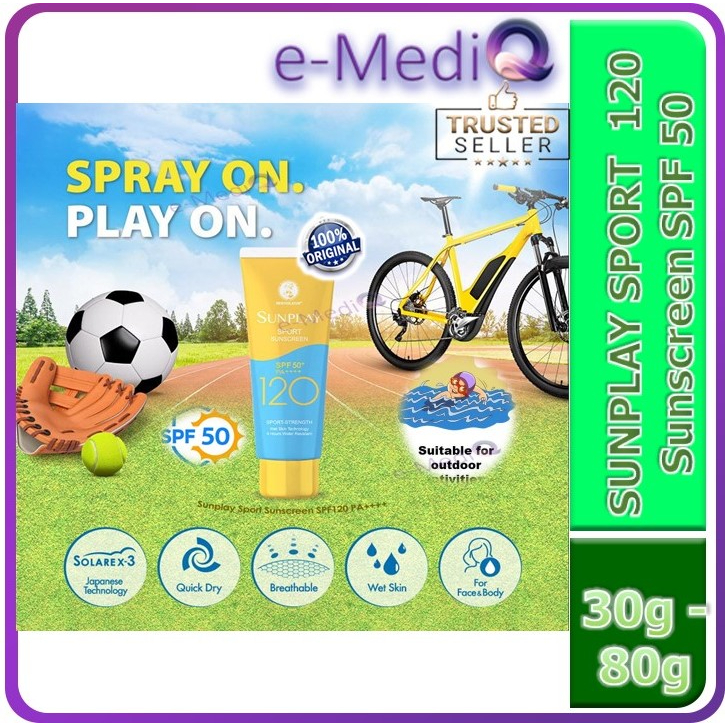 SUNPLAY Sport 120 Sunscreen 30g / 80g (Exp: Sep/2025 | Shopee Malaysia