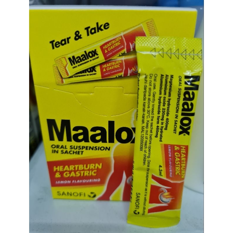 Maalox Sachet (ubt gastrik minum 1 paket sachet) | Shopee Malaysia