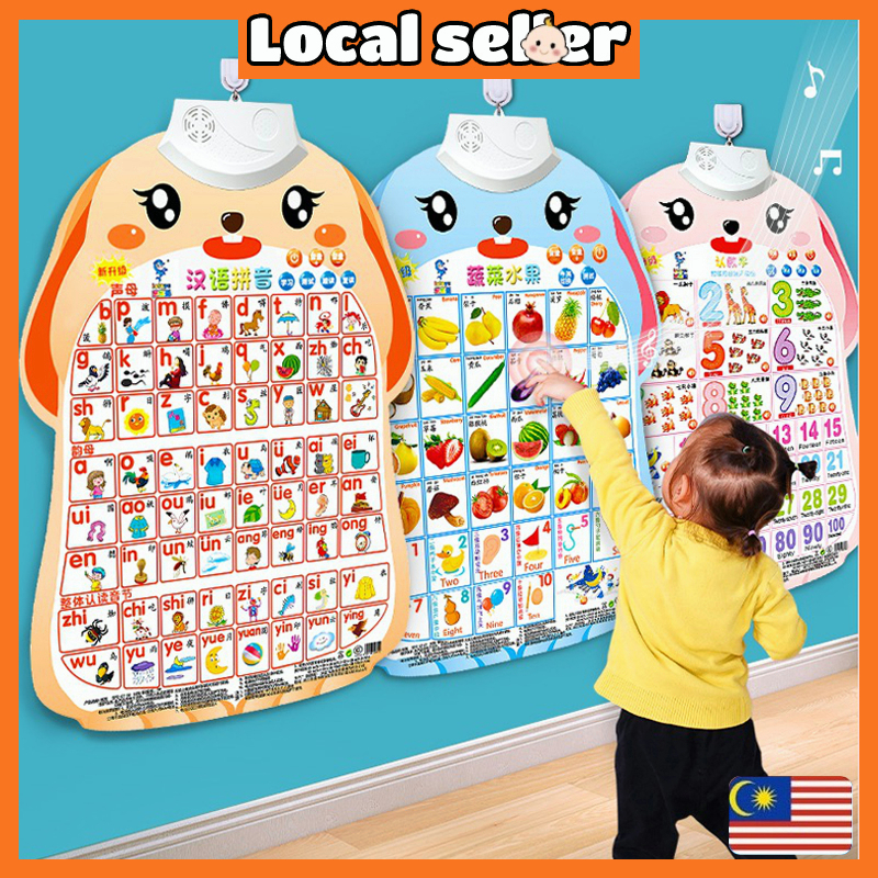 Aikoky Kids baby Learning Wall Chart Learning For Kids ABC Learning ...