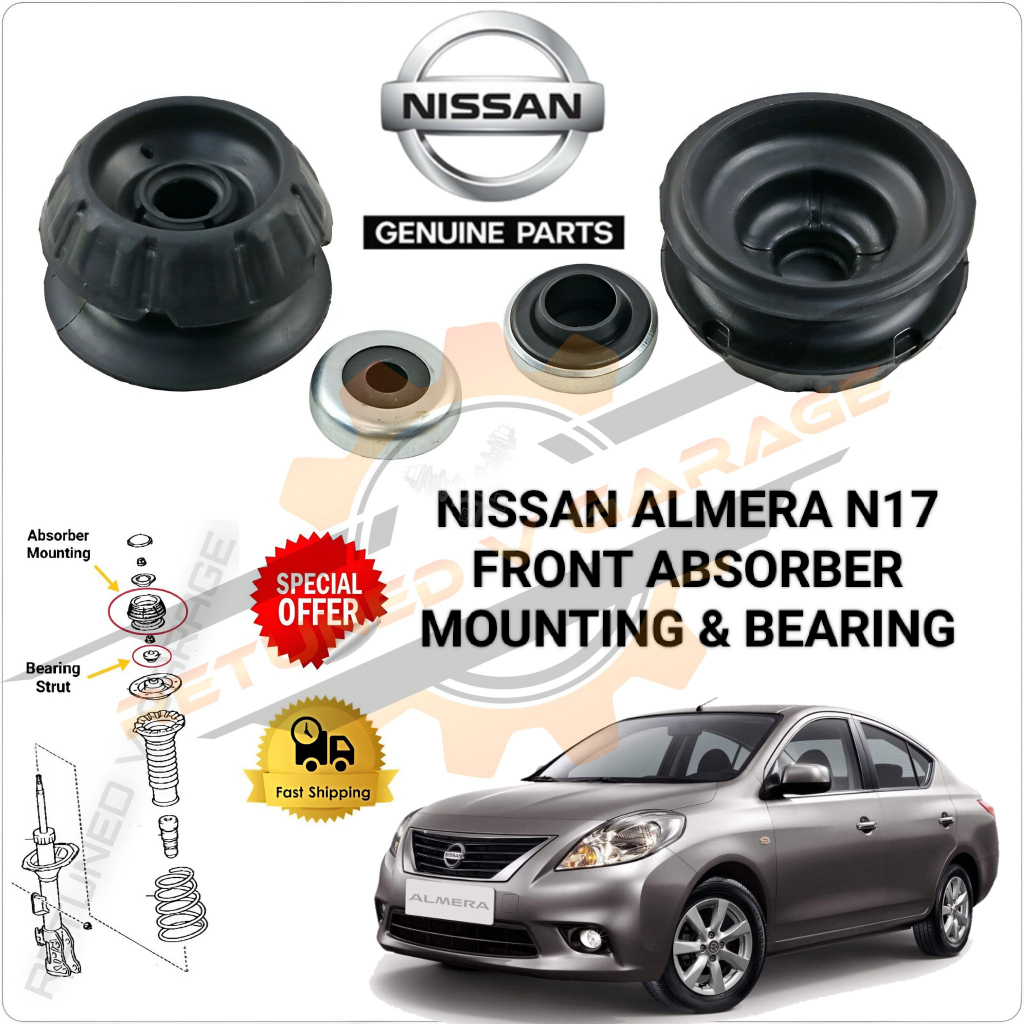 NISSAN ALMERA N17 FRONT ABSORBER MOUNTING & BEARING | Shopee Malaysia