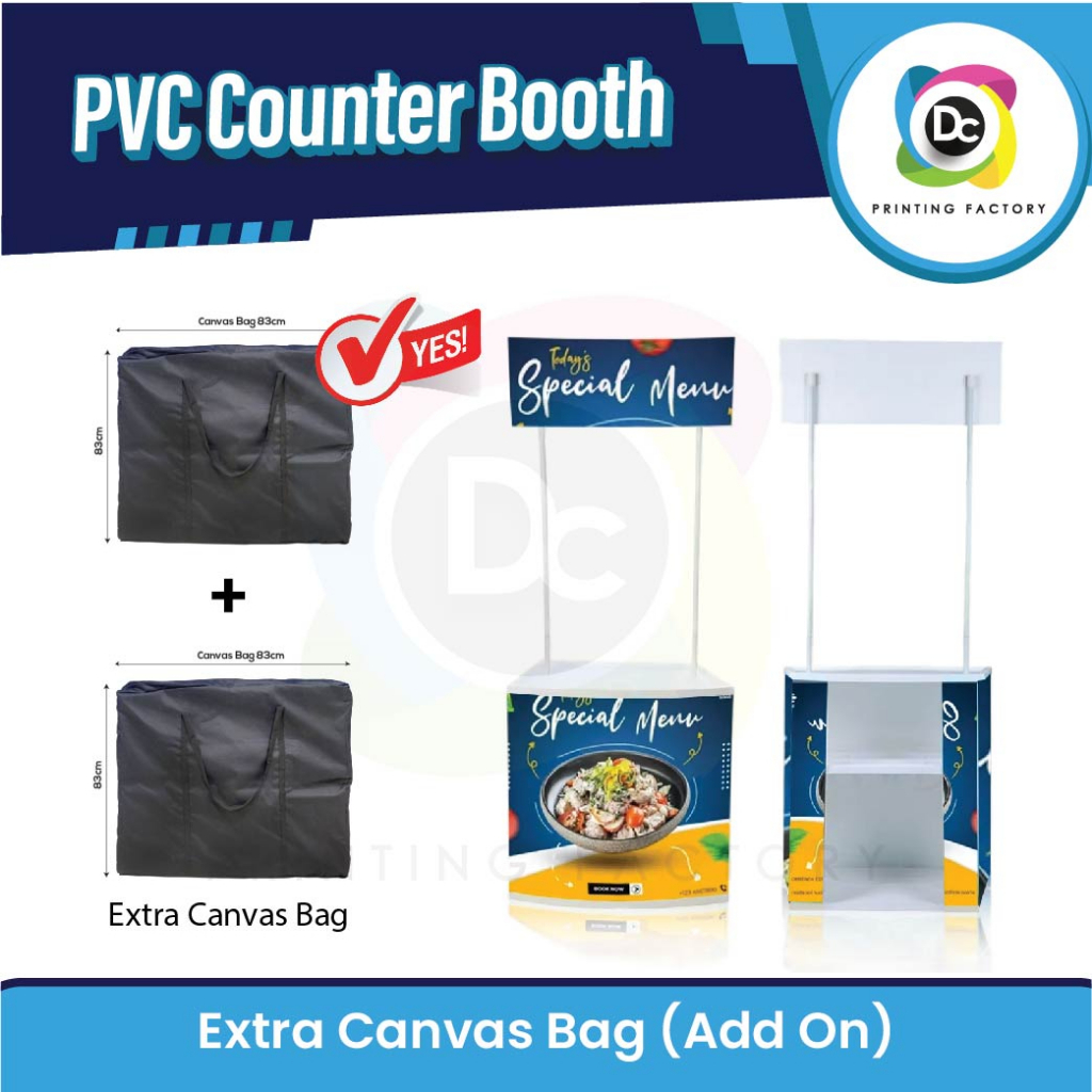 PVC Counter Booth / Promotion Counter Booth + Printing (FREE Design ...