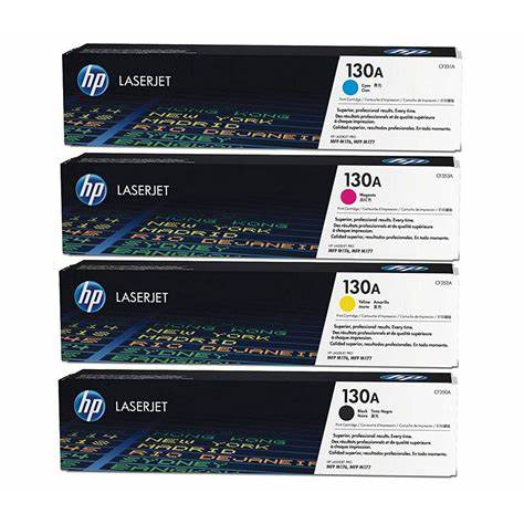 HP 130A M153/M176/M177 LaserJet Toner Cartridge (Black CF350A, Cyan ...