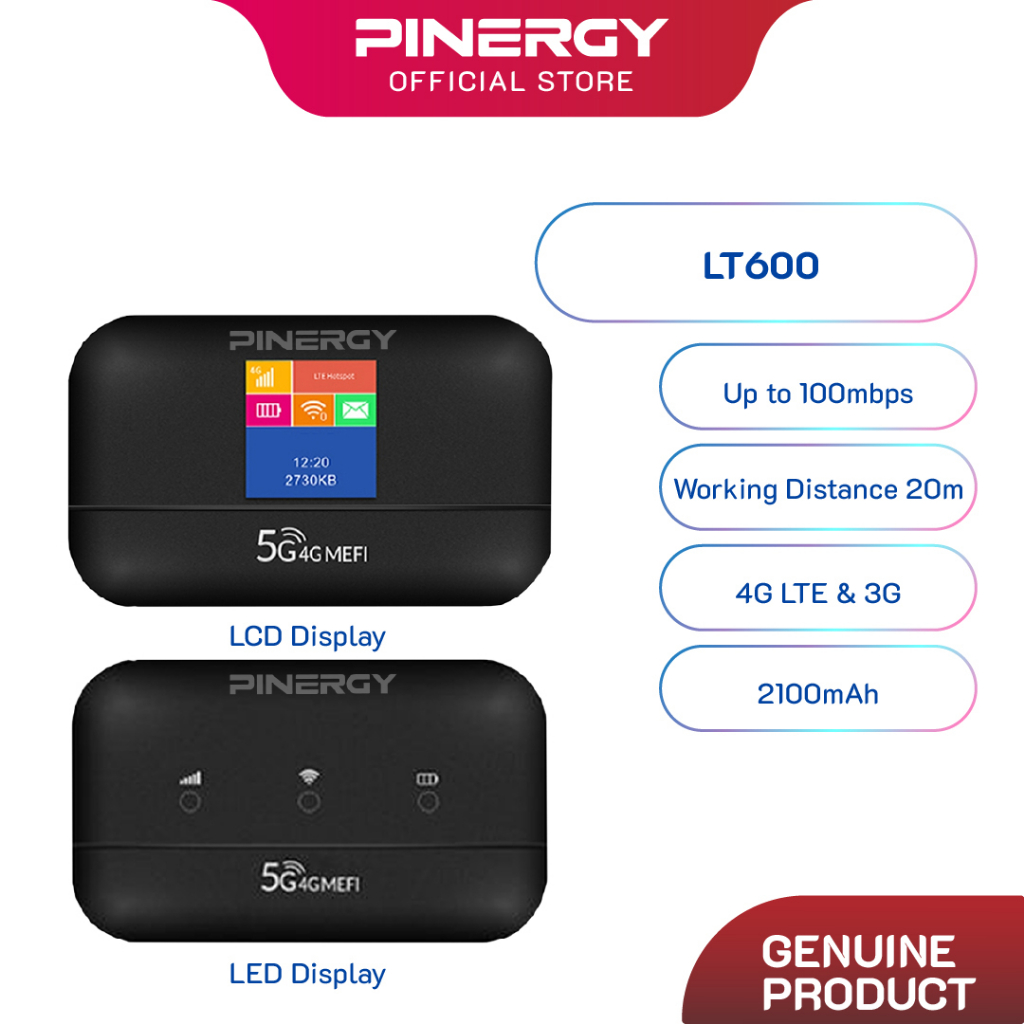 Pinergy LT600 - LCD/LED Wireless Mobile Wifi LTE CAT4 Smart Router ...