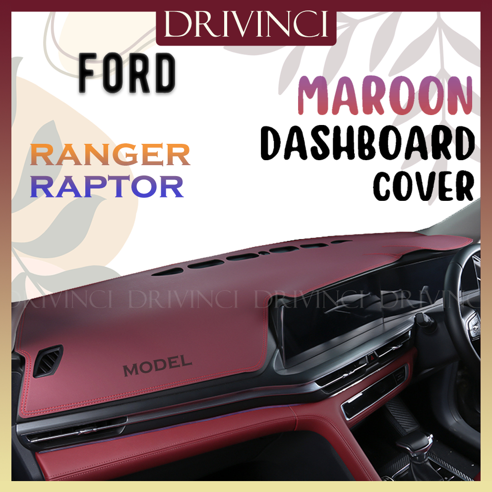 Maroon Ford Ranger Raptor Dashboard Cover Leather Dashmat | Shopee Malaysia