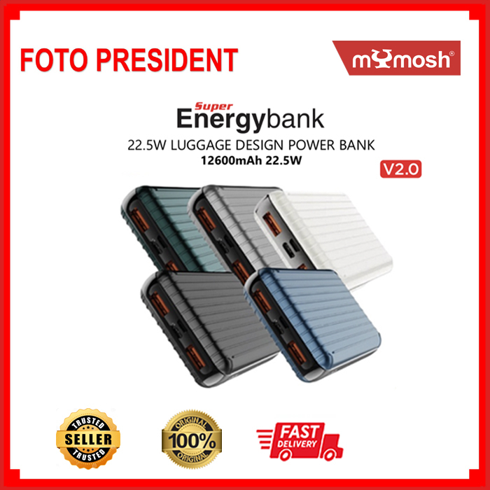 MYMOSH POWERBANK Energybank 12,600 mAh 22.5W PD 3.0 Small size Luggage ...