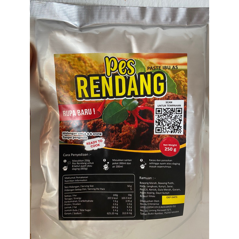 Pes Rendang Ibu As Original Homemade Tahan 2 Tahun | Shopee Malaysia