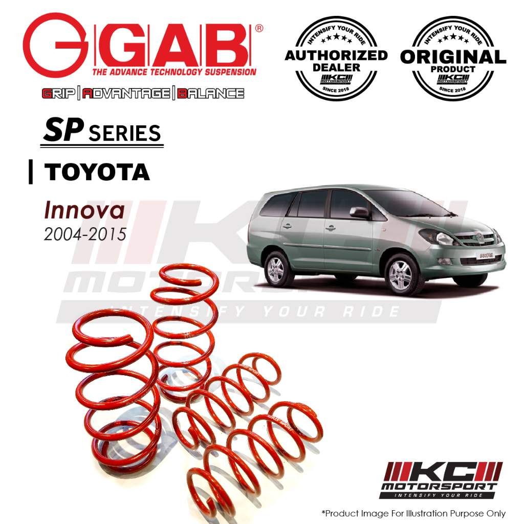 Toyota Innova 2004-2015 - GAB SP Series Sport Lowered Spring | Shopee ...
