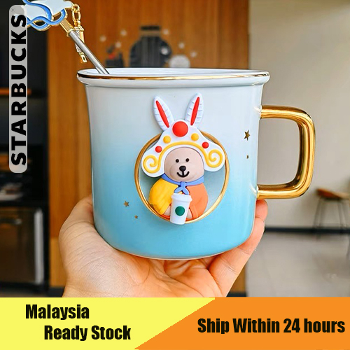 Starbucks Mid Autumn Rabbit Ceramic Cup 345ML Cawan Mug Starbucks ...
