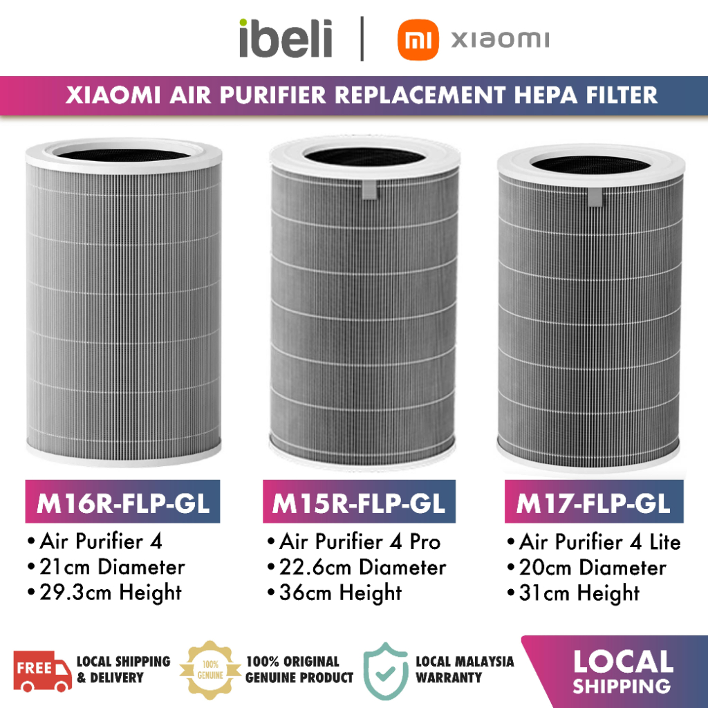 Xiaomi Air Purifier Filter Replacement Purifier 4 4 Pro 4 Lite 4 Compact HEPA Filter High Efficiency Filtration Shopee Malaysia
