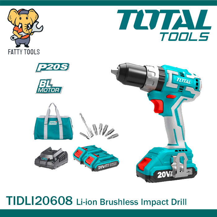 TOTAL TIDLI20608 20V LITHIUM-ION BRUSHLESS IMPACT DRILL | Shopee Malaysia