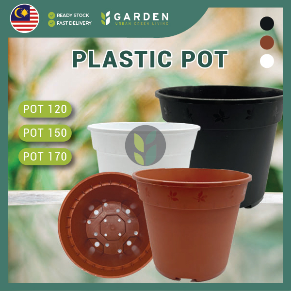 [Thicken] 12cm 15cm 17cm Plastic Flower Pot Plant Vase Small Cactus ...