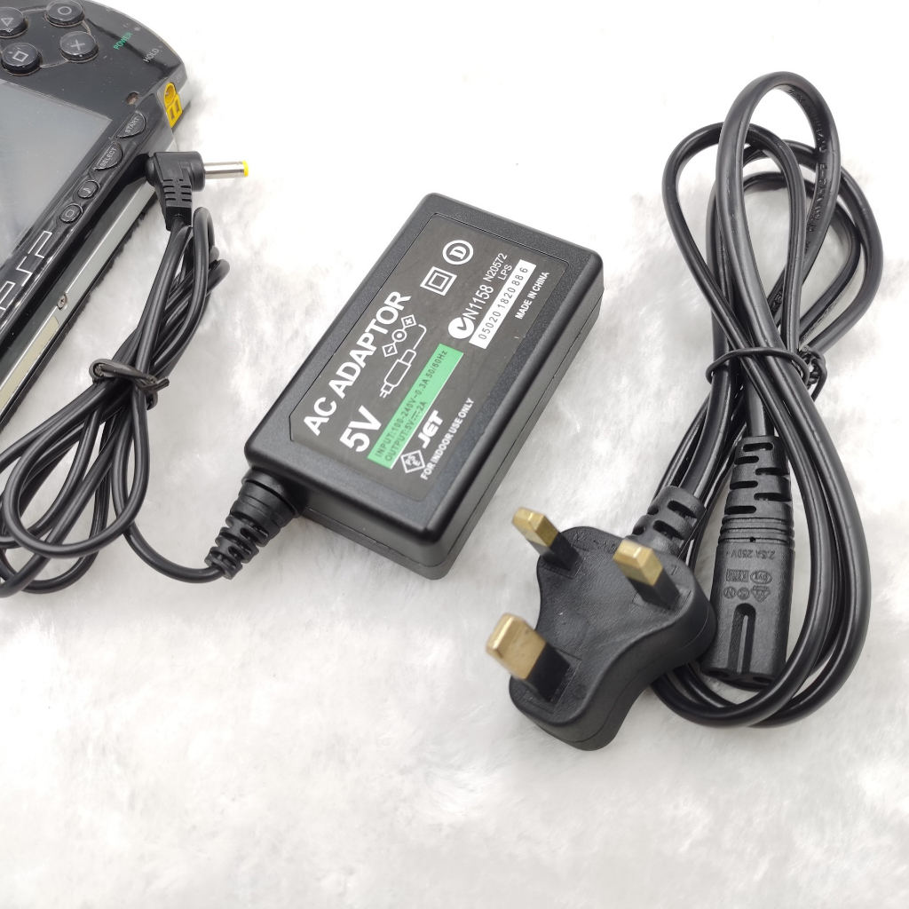 PSP 1000,2000,3000 Series / PSP street / PSP E1000 UK 3 Pin 5V Charger ...