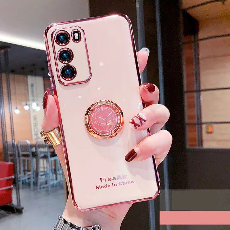 Honor X7b X9b X9a 5g X8a X7a Electroplated Ring Bracket Soft Tpu