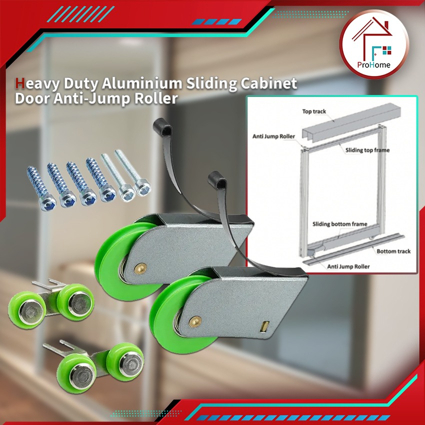 Anti Jump Door Roller Heavy Duty Series / Aluminium Sliding Cabinet ...