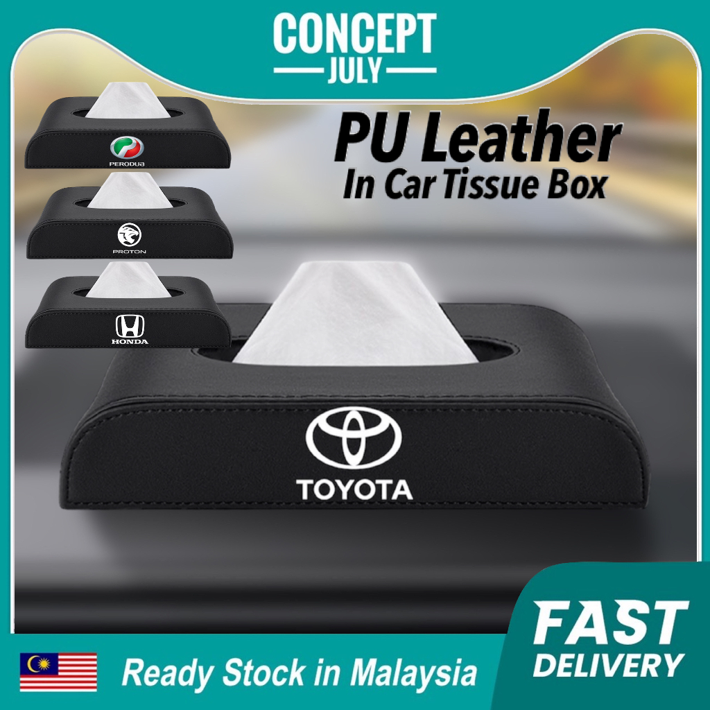 Puleather Dashboard & Armrest Tissue box Tissue Holder Honda/Perodua ...