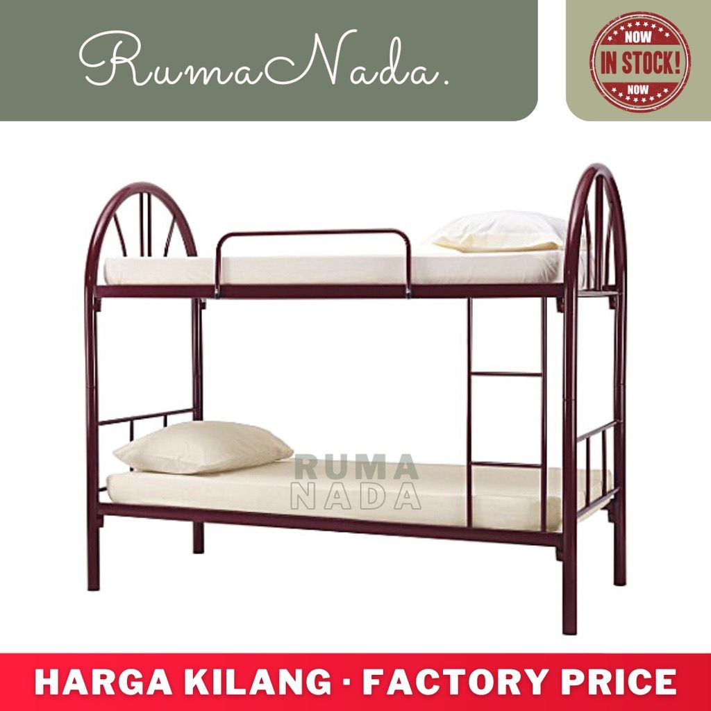 Simple Double Decker Bed Frame / Double Decker Frame Metal / Katil ...