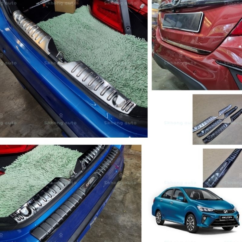 perodua bezza 2016-2023 car rear bumper Inner sill plate stainless ...