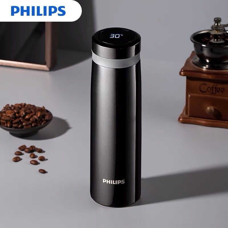 Philips Smart LED Measurement temperature Bottle Vacuum Flask Stainless ...