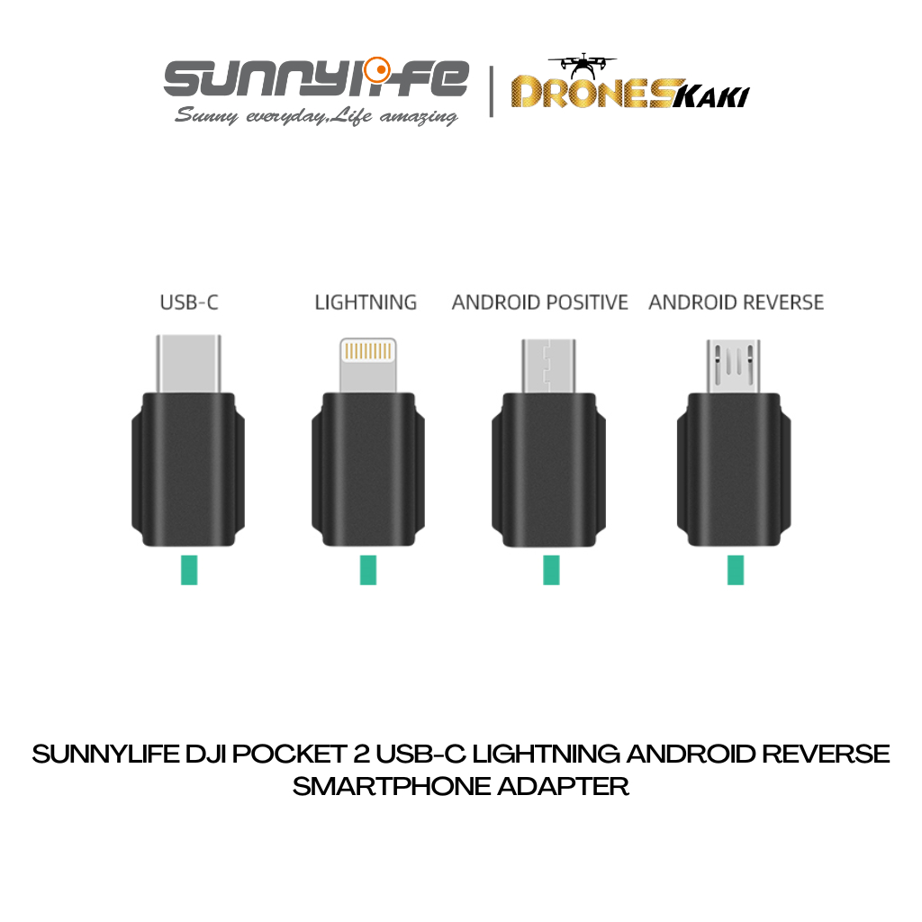 Sunnylife DJI POCKET 2/ OSMO POCKET USB-C LIGHTNING ANDROID REVERSE ...
