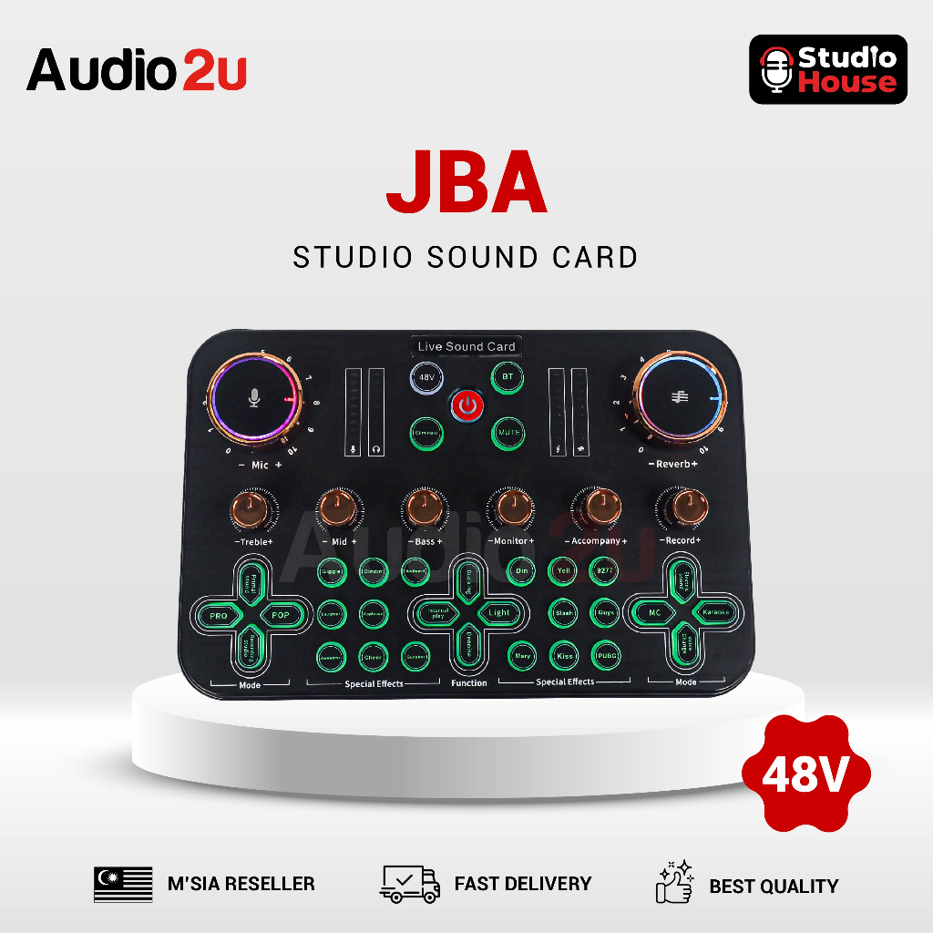 Audio2U JBA Live Studio Sound Card (48V) | Shopee Malaysia
