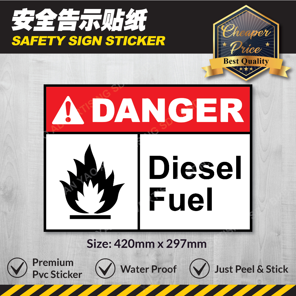 【Ready Stock】Safety Sign Sticker warning stickers Notice Sign Danger ...