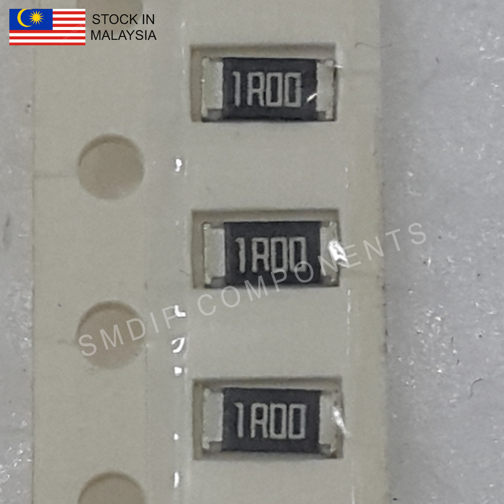 10PCS Taiwan-Grade 1R ±1%, 1206 SMD Resistor (1R00) | Shopee Malaysia