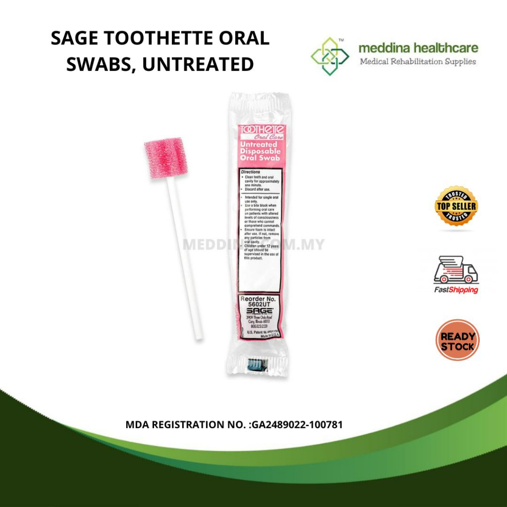 Sage Toothette Oral Swabs, Untreated | Shopee Malaysia