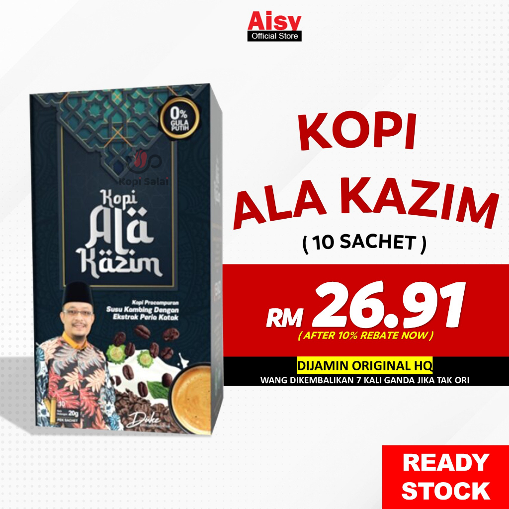 🔥𝗢𝗥𝗜𝗚𝗜𝗡𝗔𝗟 🇲🇾 | KOPI ALA KAZIM 10 SACHET | MENURUNKAN PARAS GULA ...