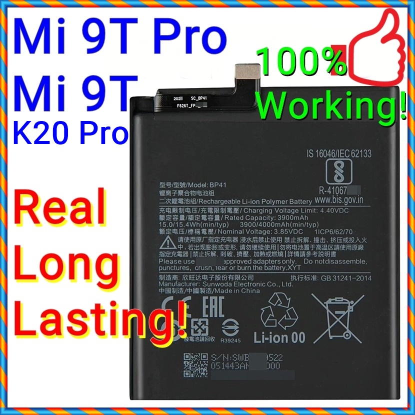 (4000mAh) NEW ORI Long Lasting Stable Battery BP40 /BP41 XM Mi 9T ...