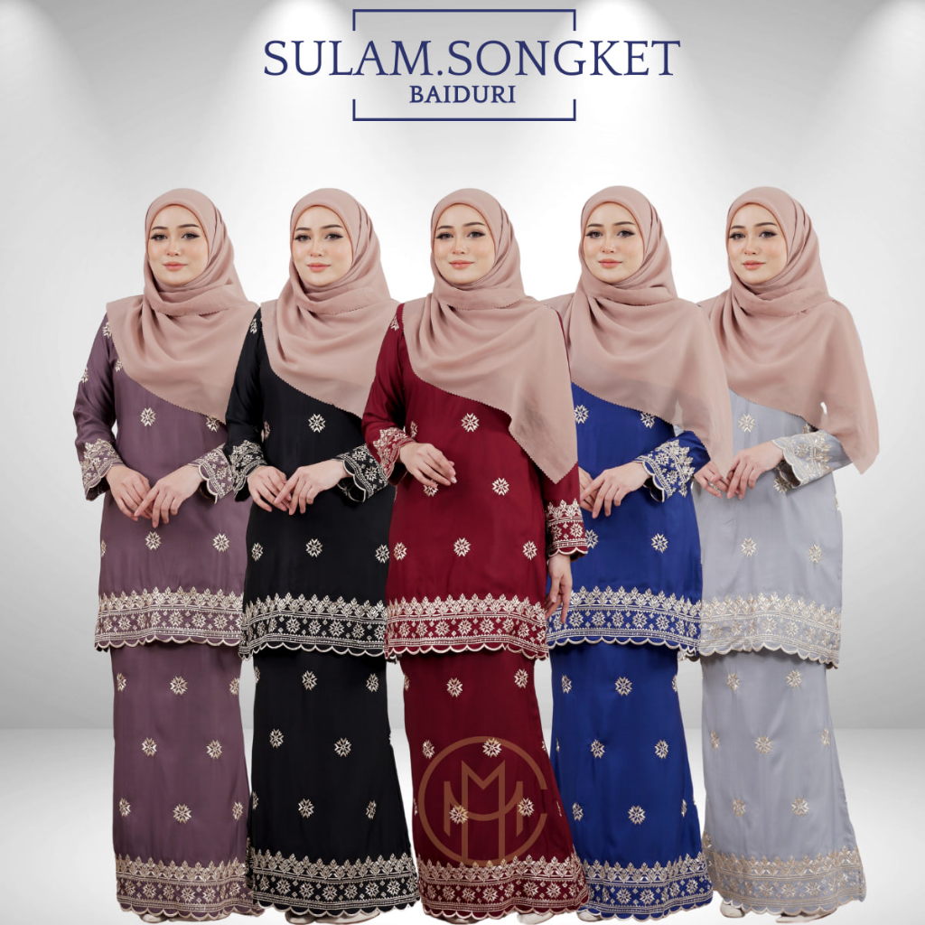 SULAM SONGKET BAIDURI SB LINE KURUNG MODEN PLUS SIZE XS SEHINGGA 5XL ...